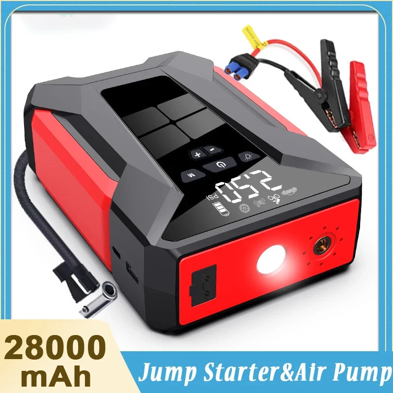 Car-Jump-Starter-4-In-1-Air-Compressor-Starting-Device-28000mAh-Power ...
