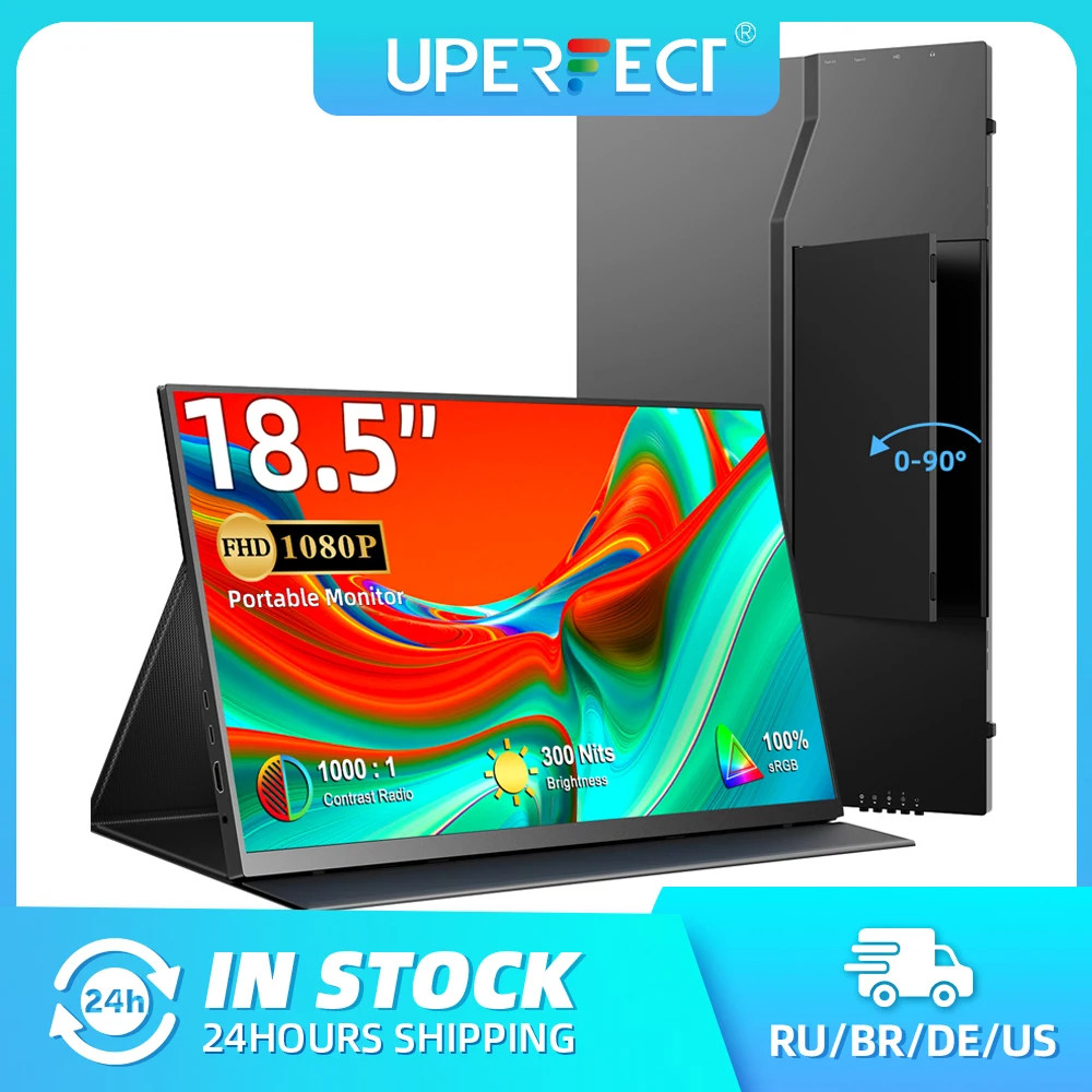 UPERFECT-EVICIV-Monitor-Port-til-18-5-Polegada-FHD-1080P-IPS-Monitor-M ...