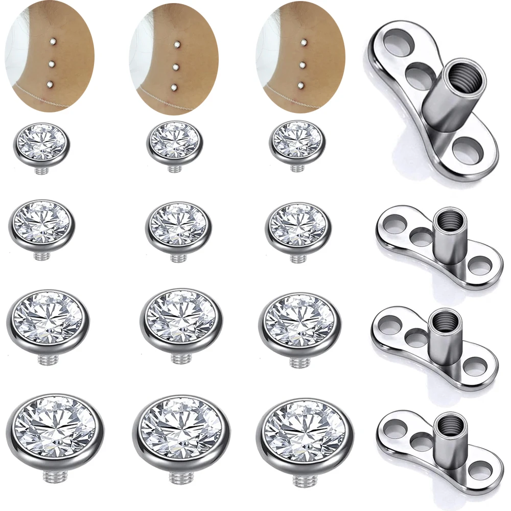 1Pc-Surgical-Steel-Internally-Threaded-Dermal-Anchor-Base-Microdermals ...