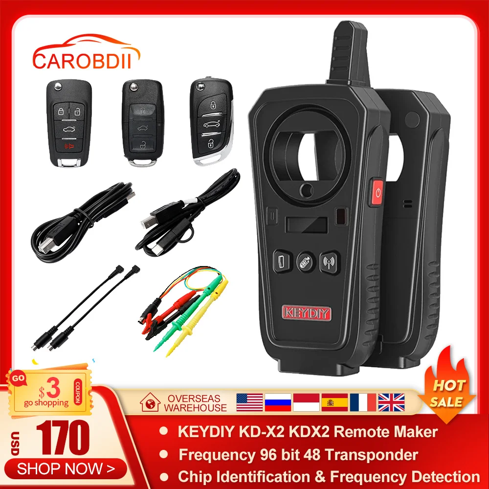 Keydiy Kd X2 Generator-transponder Cloning Tools Car Key Programmer Frequency 96 Bit 48 ...