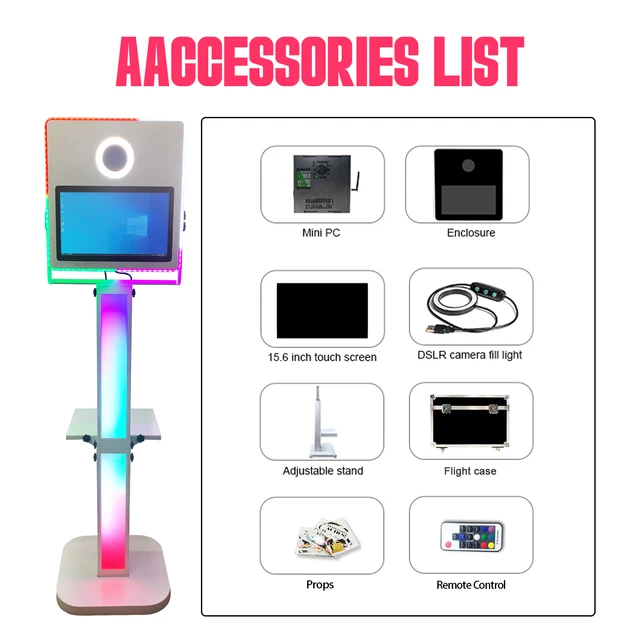 Portable Magic Mirror Photo Booth for Camera with 15.6 inch Touch ...