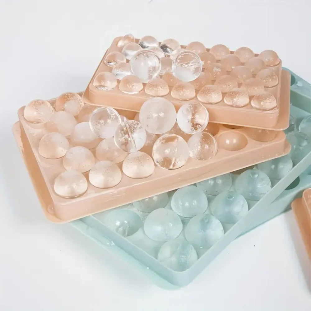 Round ice cubes, 2-piece set, 33 ice cubes, various ice cube trays ...