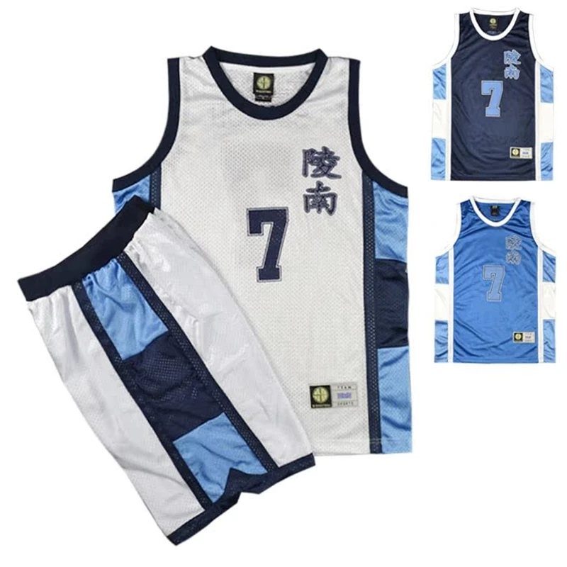 Anime-Shohoku-Ryonan-High-School-Sendoh-Akira-White-Blue-Sports-Uniform ...