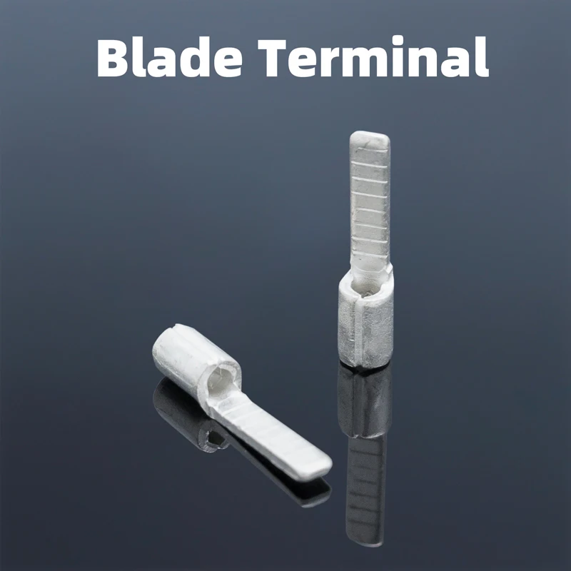 Non Insulated Blade Terminal Electrical Wire End Naked Needle Crimp ...