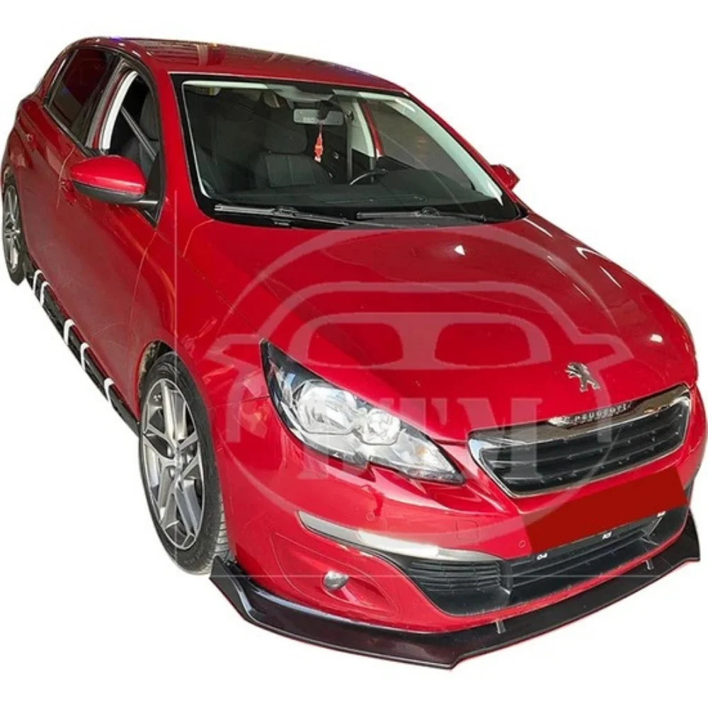 3 Pcs Front Bumper Lip For Peugeot 308 Body Kit Car Accessories Spoiler ...