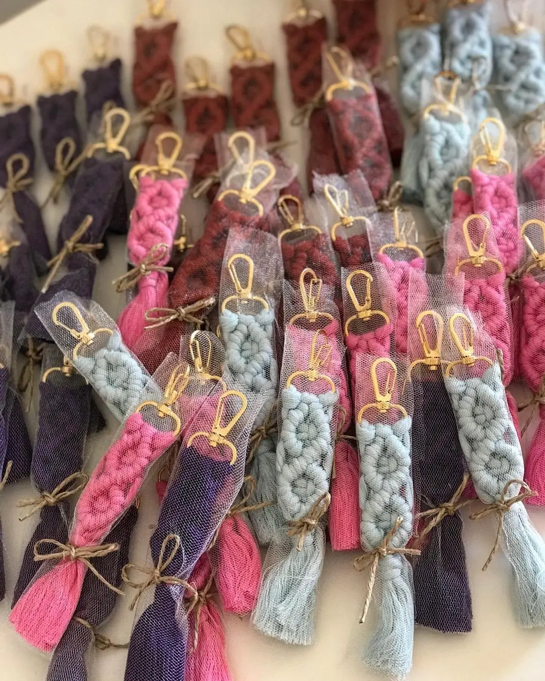 Macrame-Keychain-100-PCs-Engagement-Wedding-Birthday-Henna-Night-Event ...