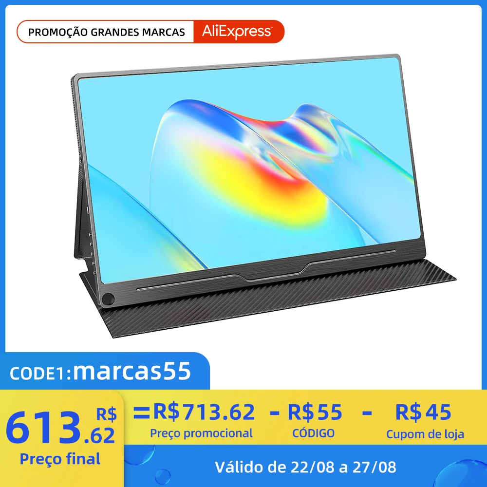 UPERFECT Utra fino portátil LCD FHD 1080P monitor 13.3 USB tipo C HDMI ...