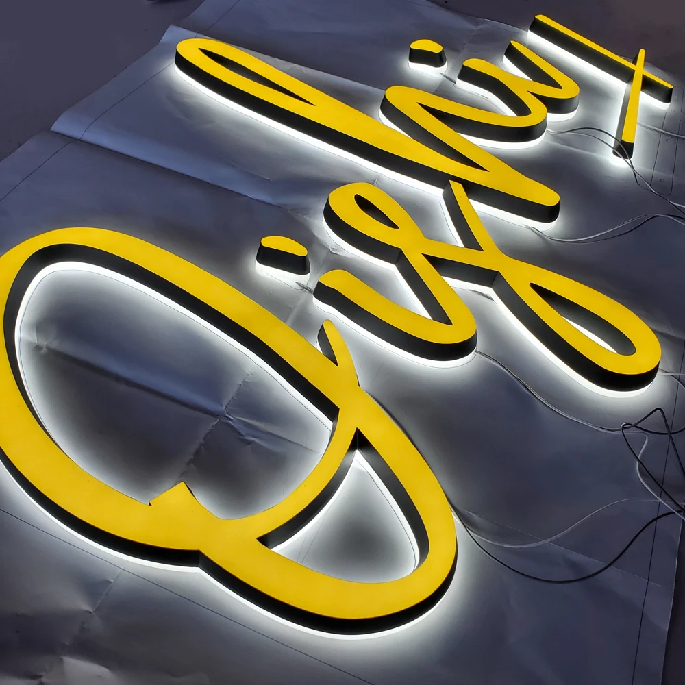 Custom Small Size Led Acrylic Mini Letters Double Side Lighted Signs ...