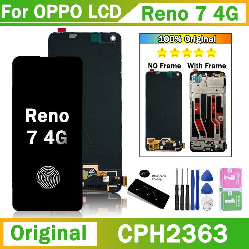 Pantalla AMOLED Reno 7 De 6,43 pulgadas para Oppo Reno7, montaje de digitalizador con pantalla ...
