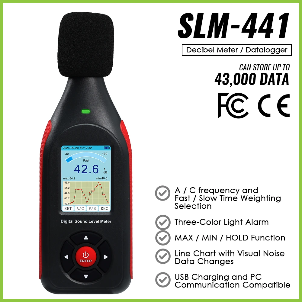 Digital-Sound-Level-Decibel-Noise-Datalogger-Meter-with-43-000-Data ...