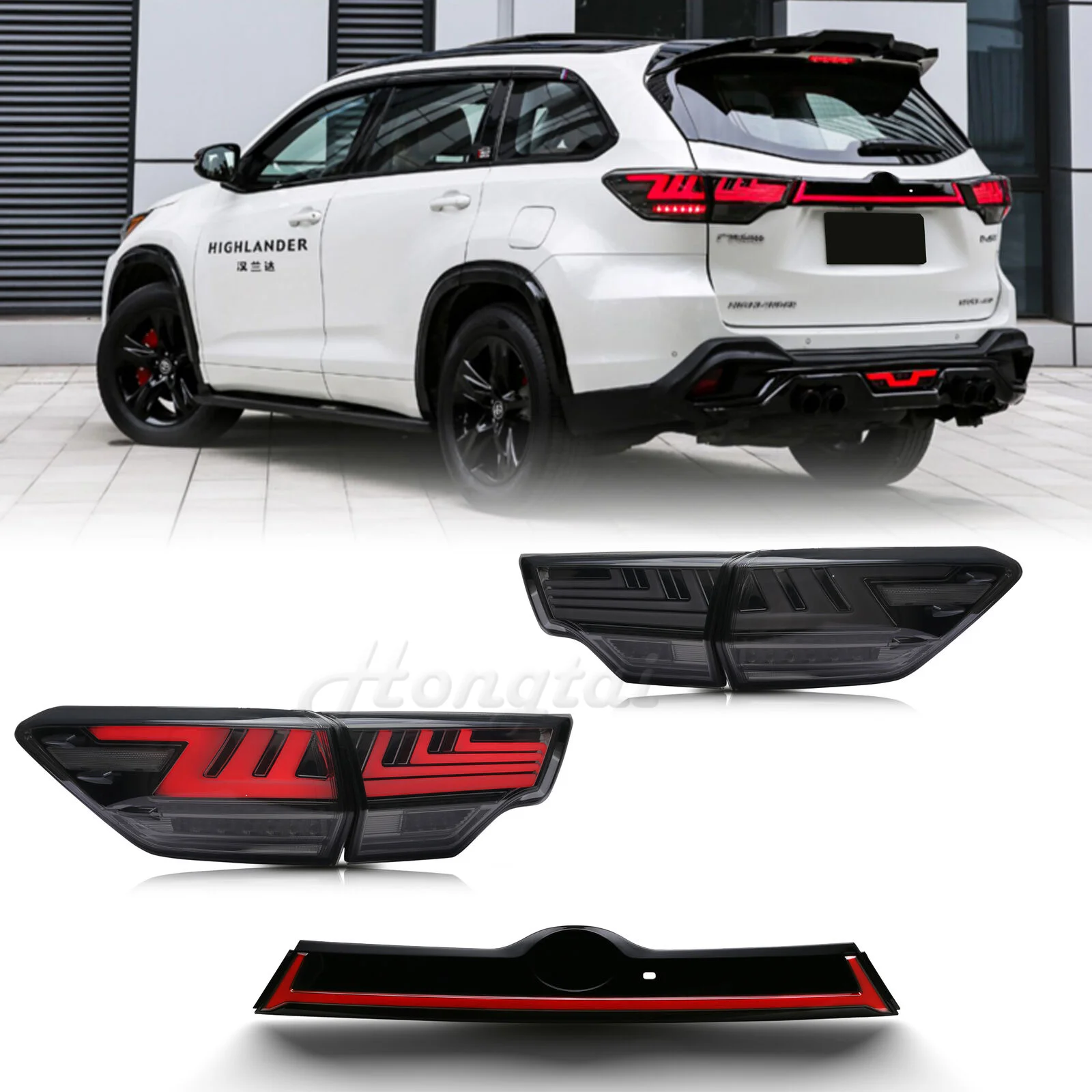 For 2015 2016 2017 2018-2020 new Highlander taillight assembly modified ...