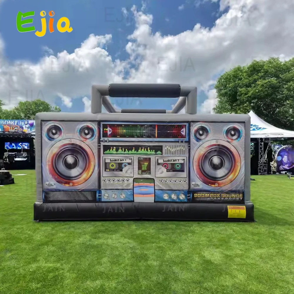 17FT Kids & Adults Inflatable Boom Box Bounce House - Moon Walk Jumping ...