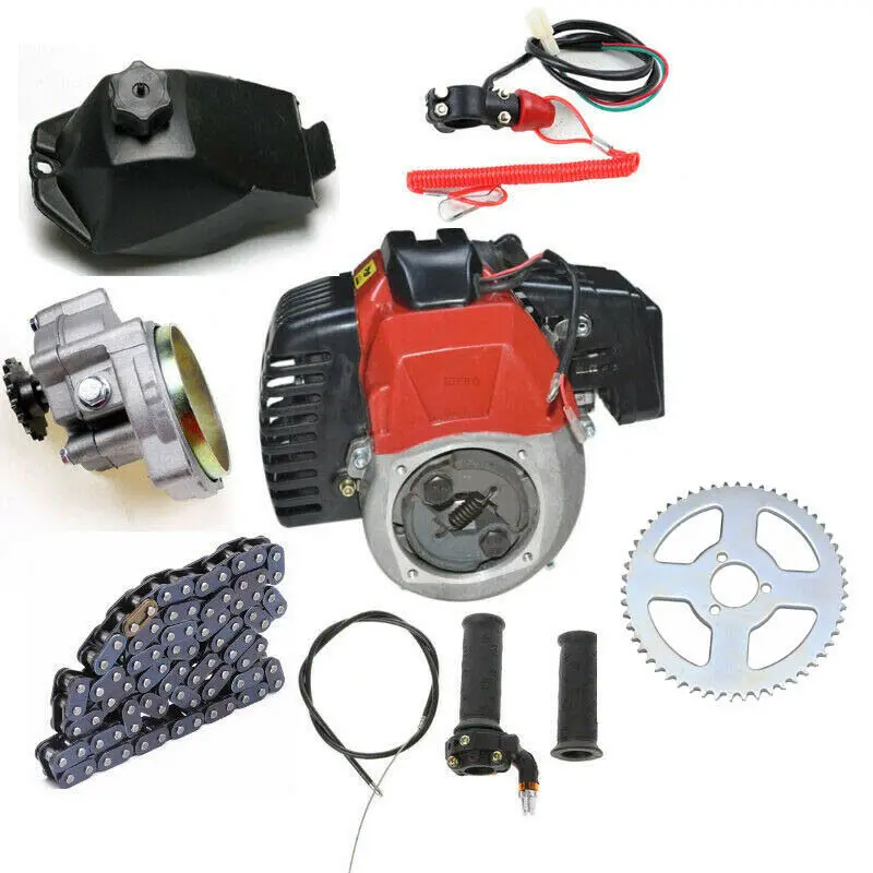 TDPRO-2-Stroke-50cc-49cc-Engine-Motor-Kit-Pull-Start-Pocket-Dirt-Bike ...