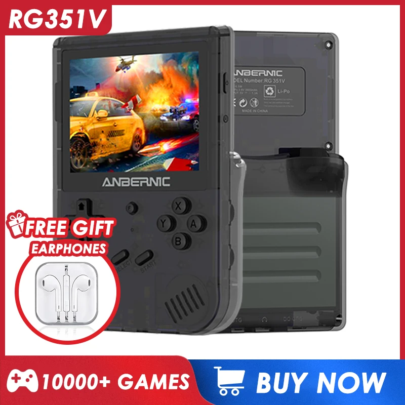 Anbernic rg351v retro handheld console de jogos 3.5 polegada ips tela ...