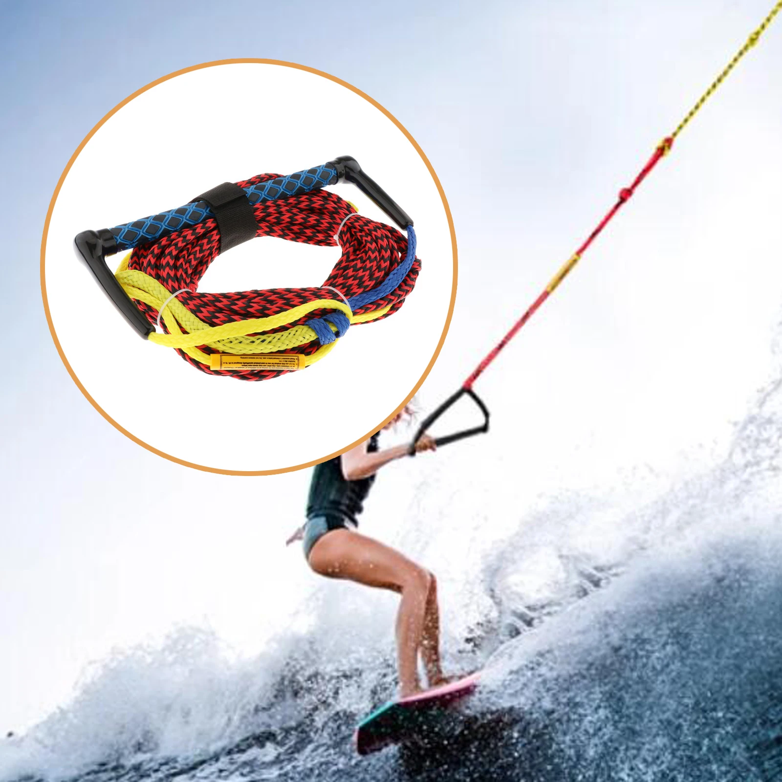 23m Water Ski Rope Heavy Duty Boat Surfing Rope Multipurpose Wakeboard ...