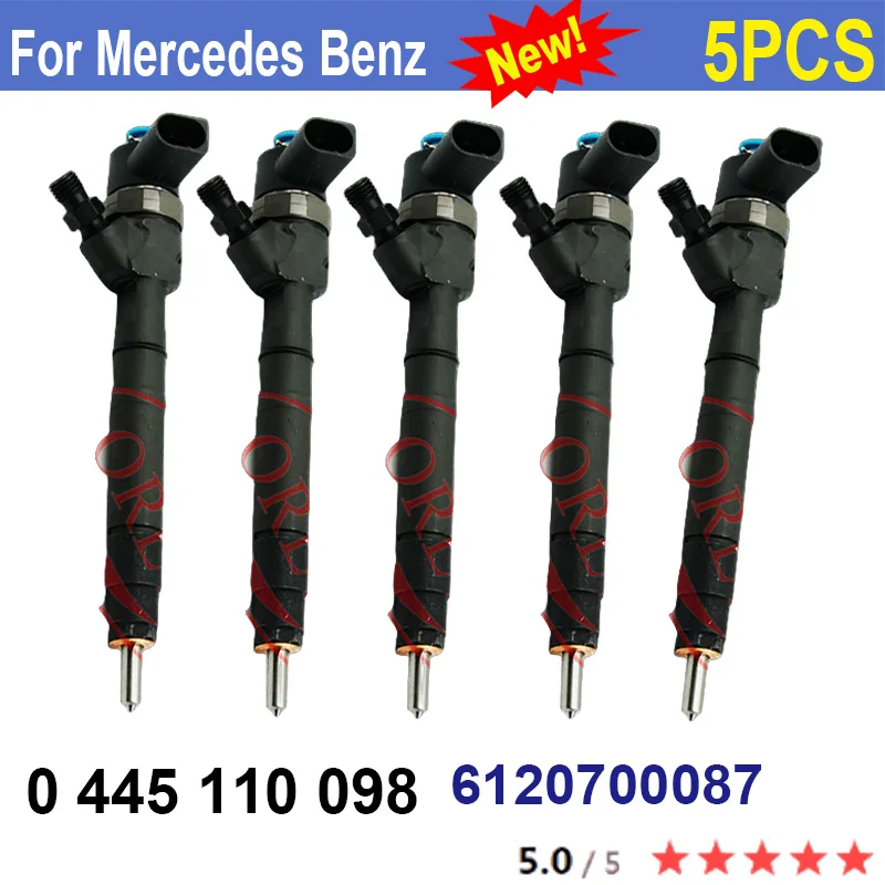 5PCS-NEW-0445110098-Common-Rail-Diesel-Injector-6120700087-0-445-110 ...
