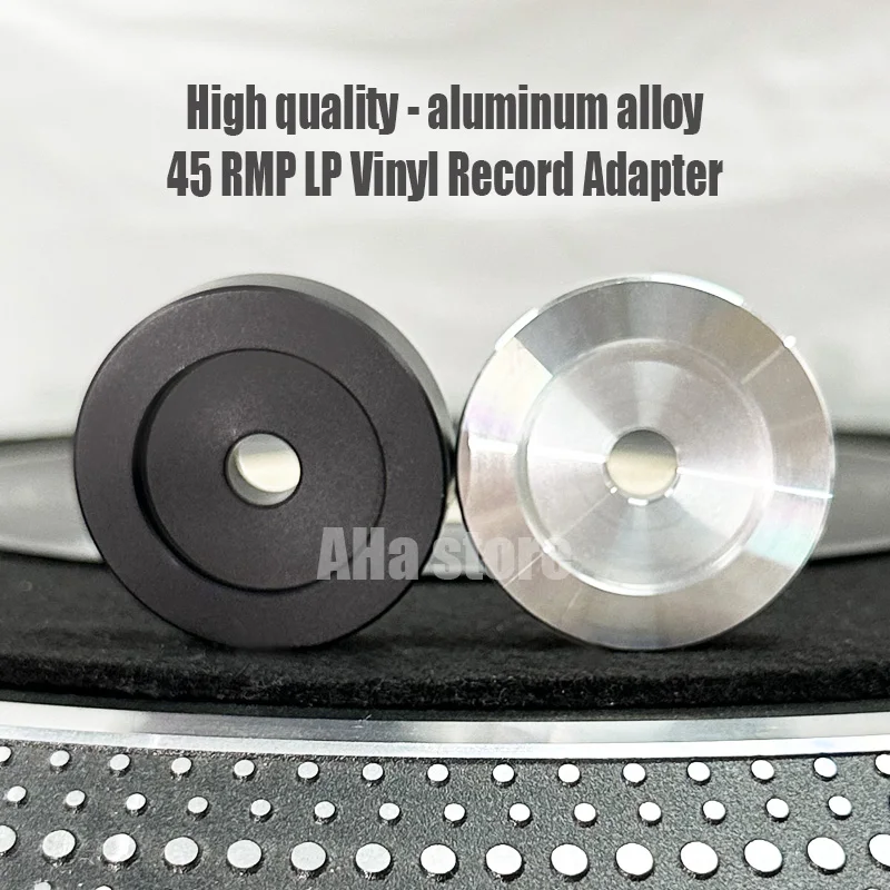 45-Record-Adapter-for-Turntable-7-Inch-Vinyl-Record-Solid-Aluminum ...