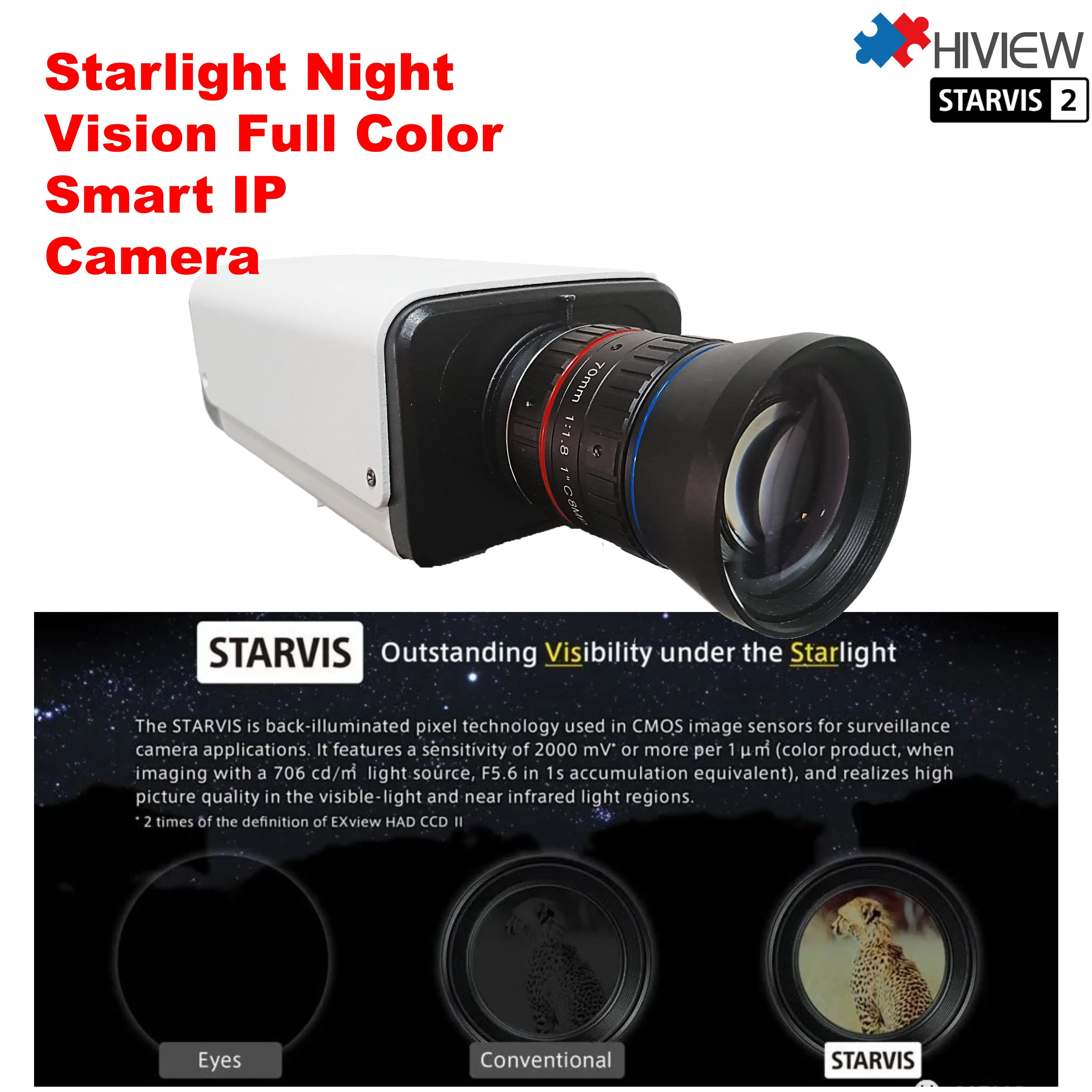 Imx585 Starvis2 Ip Camera Hi3516av300 Starlight Night Vision Full Color ...