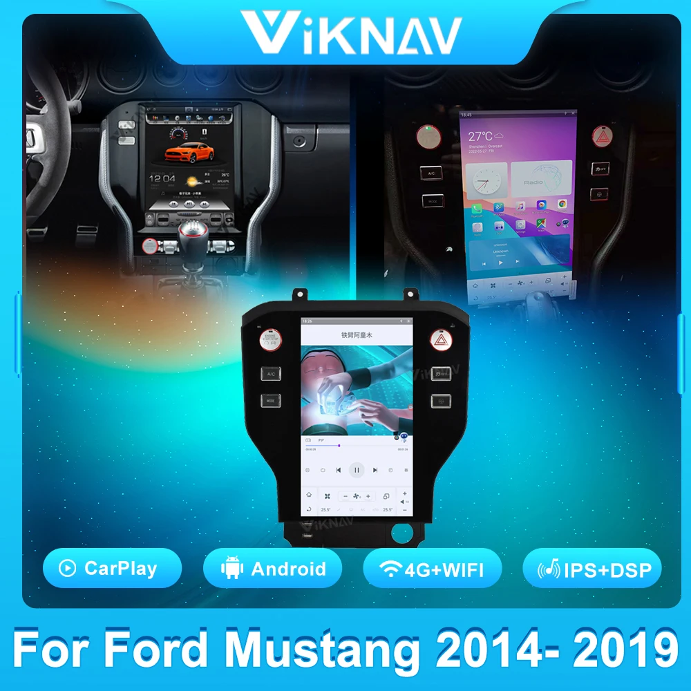 Qualcomm Android 11 Car Radio For Ford Mustang 2014-2019 Multimedia ...