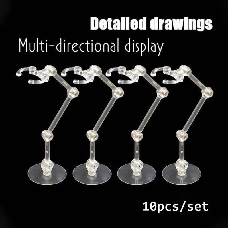 10Pcs Action Figure Stand Transparent Stand Base SHF Saint Seiya Anime ...