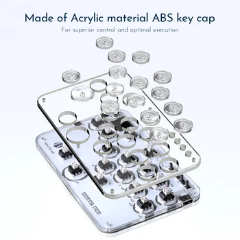 Haute42 아케이드 조이스틱 히트박스 레버리스 컨트롤러 파이트 스틱, PC, PS4, 스위치용 미니 히트박스 파이팅 게임 ...