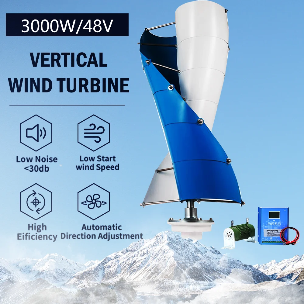 SMARAAD 3000W Vertical Wind Turbine Generators Maglev VAWT Low Speed ...