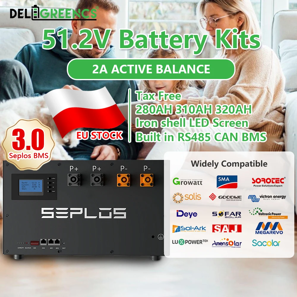 Poland-Lifepo4-Battery-48V-Stacked-Battery-Kits-Case-280AH-310AH-320AH ...
