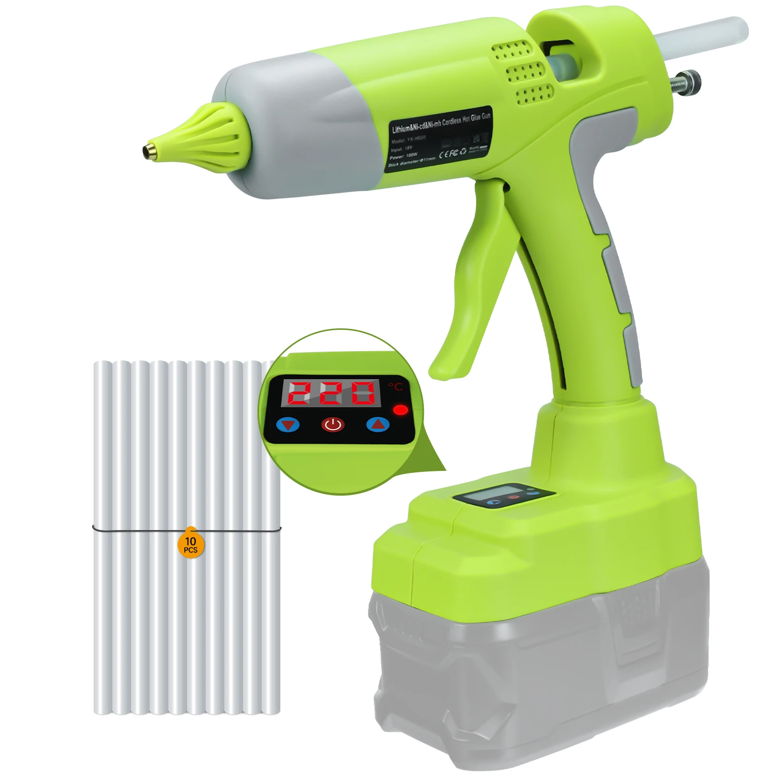 100W-Cordless-Hot-Melt-Glue-Gun-Fit-for-Ryobi-18V-Li-ion-Battery-Repair ...