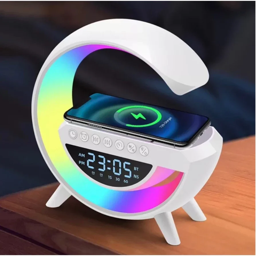 4-In-1-Wireless-Alarm-Clock-Sound-Box-With-Display-Induction-Charger ...