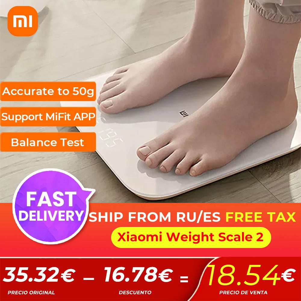 Original Xiaomi Smart Scale 2 Mi Smart Health Weight Scale Bluetooth 5. ...