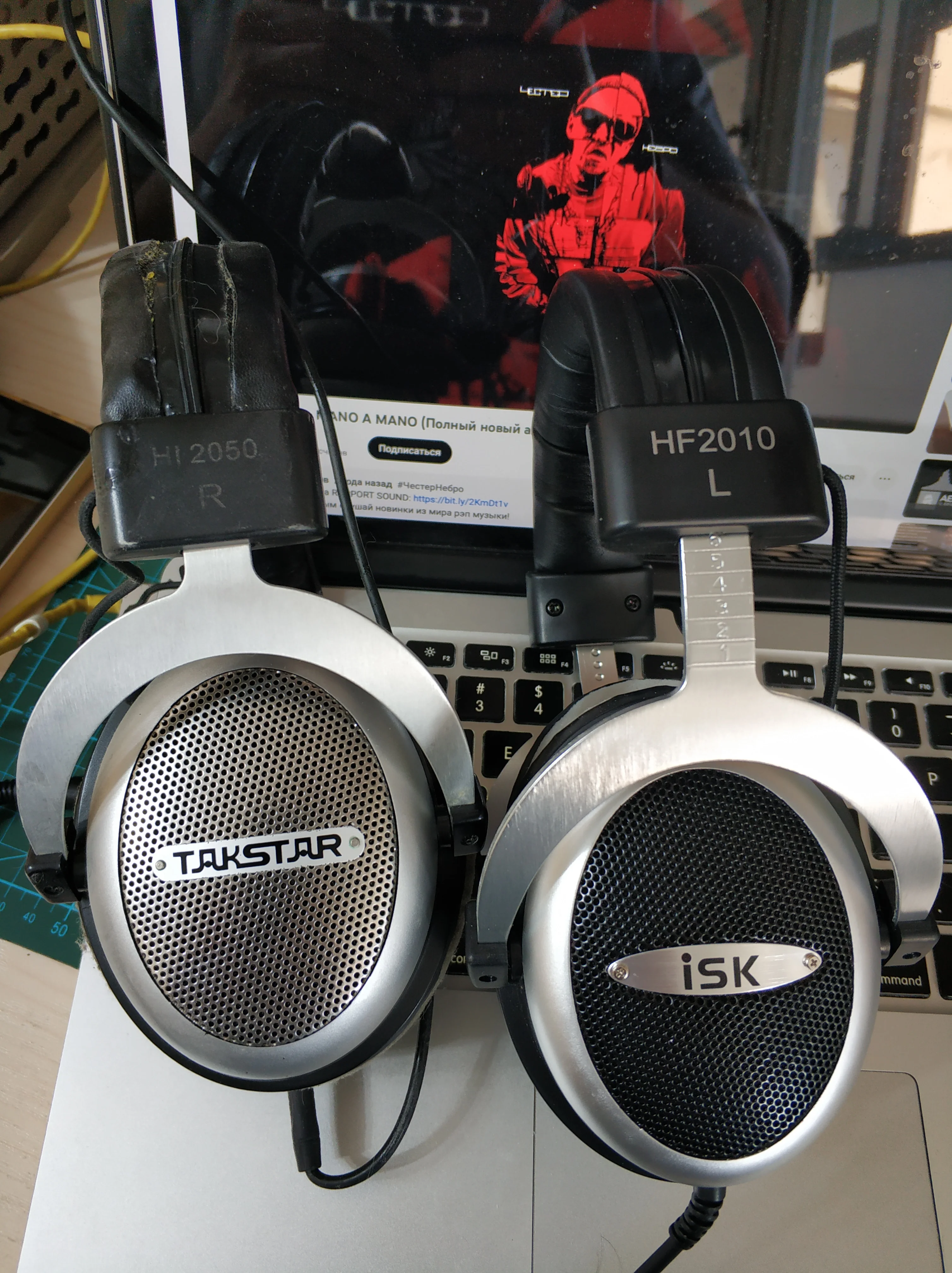 Полуоткрытые мониторные наушники ISK HF2010, Hi-Fi стереонаушники ...