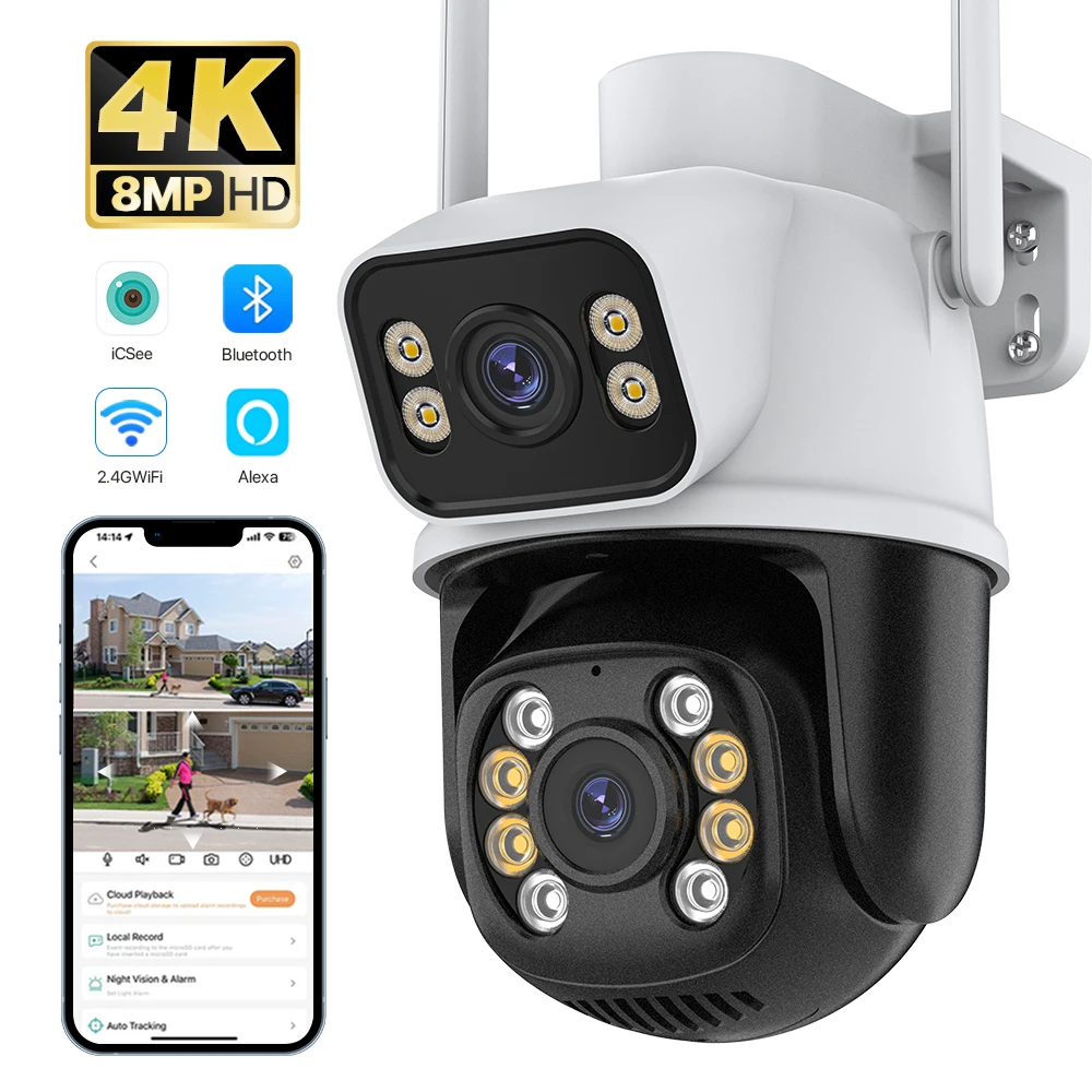 Telecamera-PTZ-esterna-8MP-4K-HD-Dual-Lens-telecamera-IP-a-doppio ...