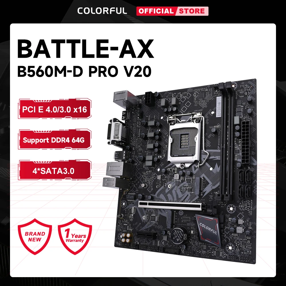 Colorful BATTLE-AX B560M-D PRO V20 Motherboard B560 Chipset Support ...