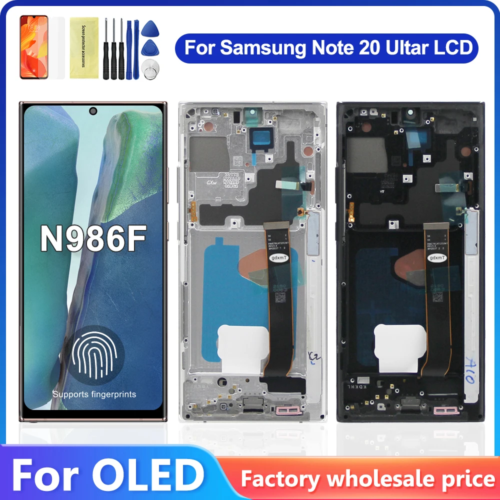 For-AMOLED-S986-With-Frame-For-Samsung-Note-20-Ultra-5G-LCD-S986U-S986N ...