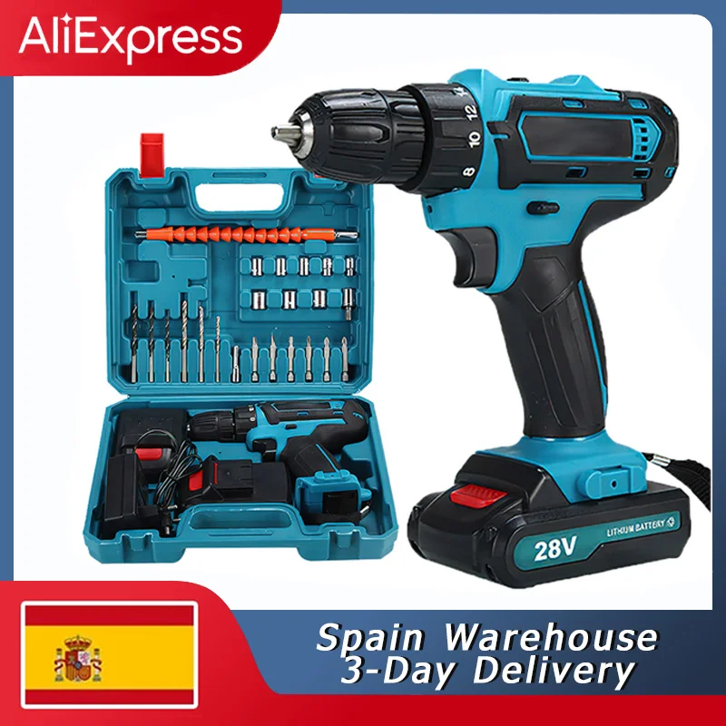 28V-Cordless-Impact-Drill-Electric-Screwdriver-Electric-Hammer-Drill ...