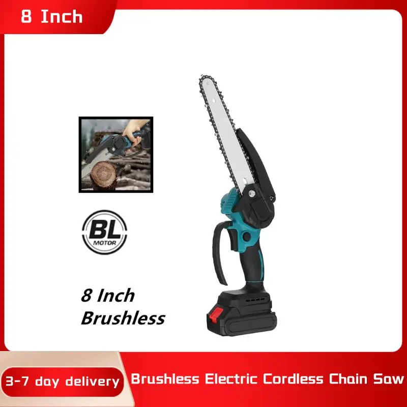8-Inch-Brushless-Electric-Cordless-Chain-Saw-Handheld-Rechargeable ...