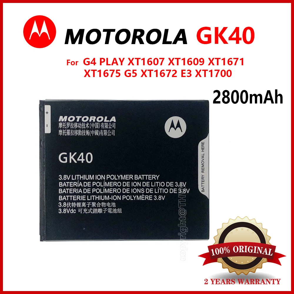 Batería 100% auténtica GK40 2800mah para Motorola Moto G4 Play E4 ...