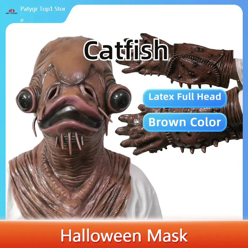 1PC-Horror-Catfish-Mask-Funny-Animal-Fish-Masks-Halloween-Party-Monter ...