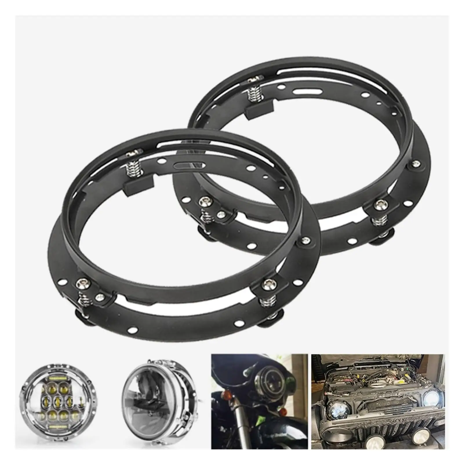 2PCS-Mounting-Bracket-for-7inch-LED-Headlight-Round-Ring-Headlight ...