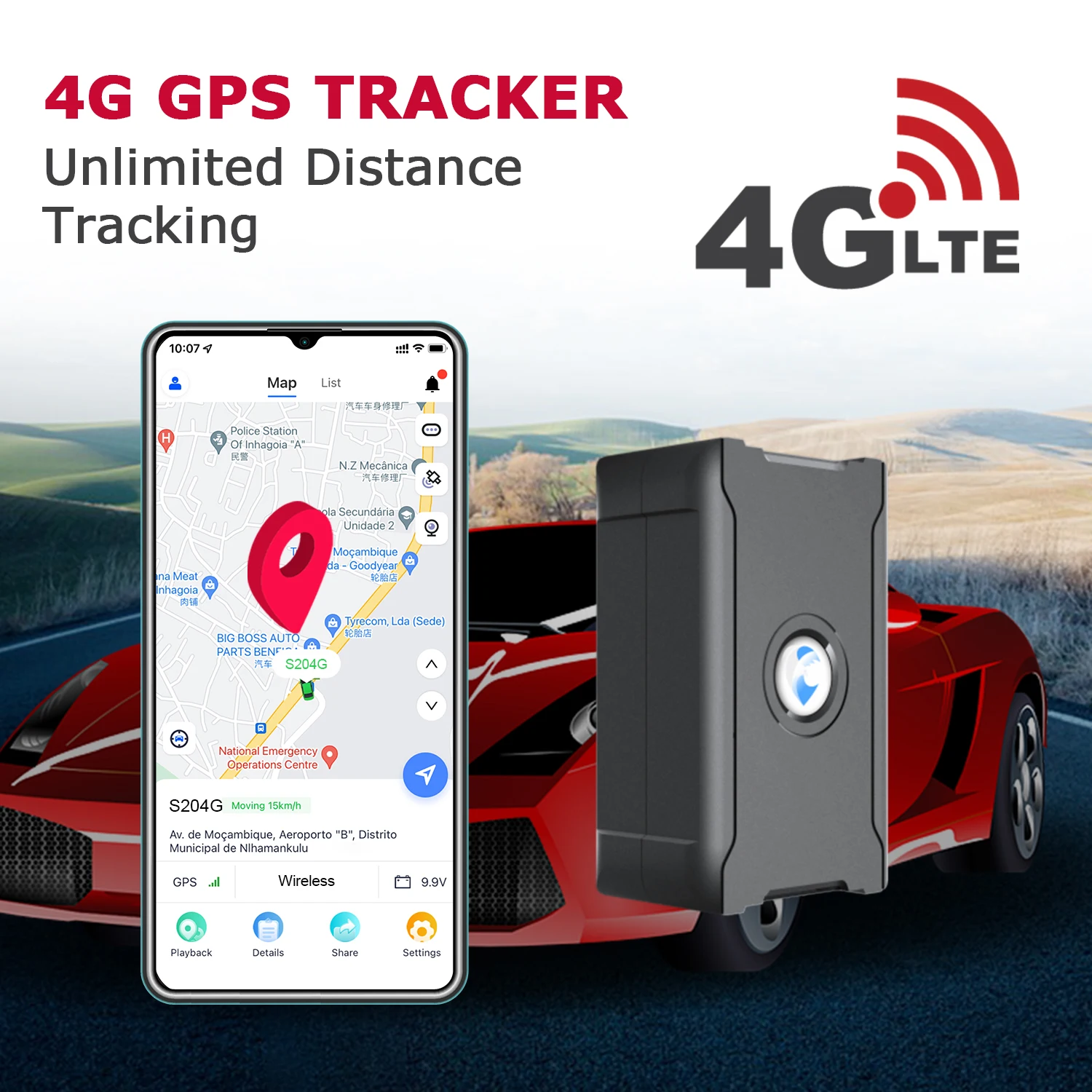 WanWayTech 4G Portable GPS Tracker S20 Magnetic Car Motorcycle Truck ...
