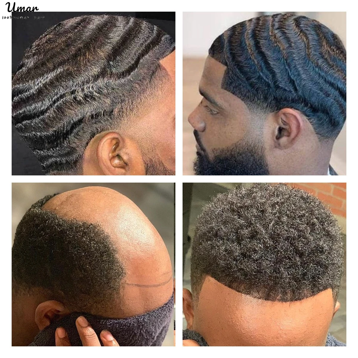 8mm cabelo encaracolado afro peruca para homem durável mono cabelo ...