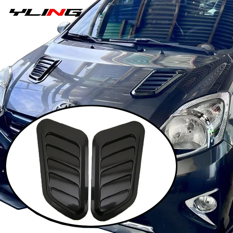 Black-Carbon-Fiber-Car-Universal-Intake-Scoop-Turbo-Hood-Outlet-Shark ...