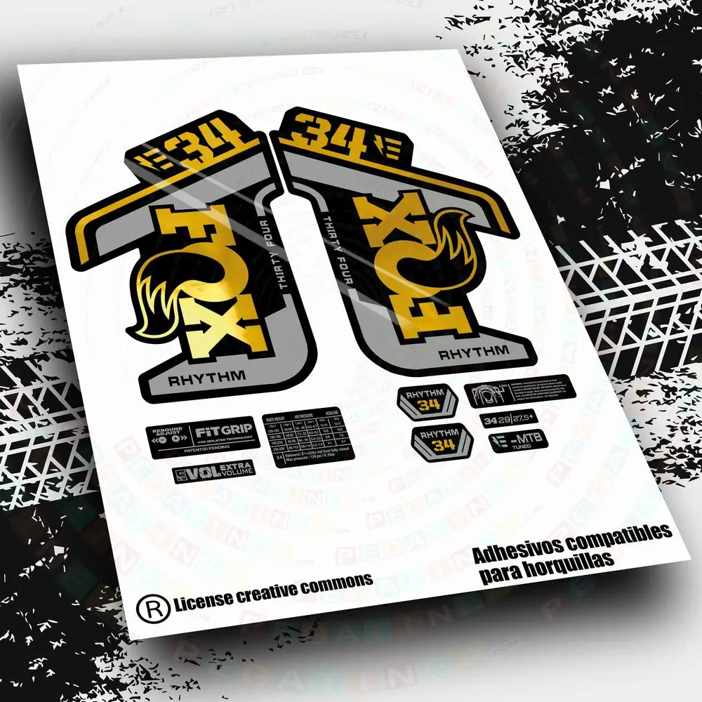 Compatible-stickers-FOX-34-RHYTHM-E-BIKE-2021-22-WP461-BICOLOR-bike ...