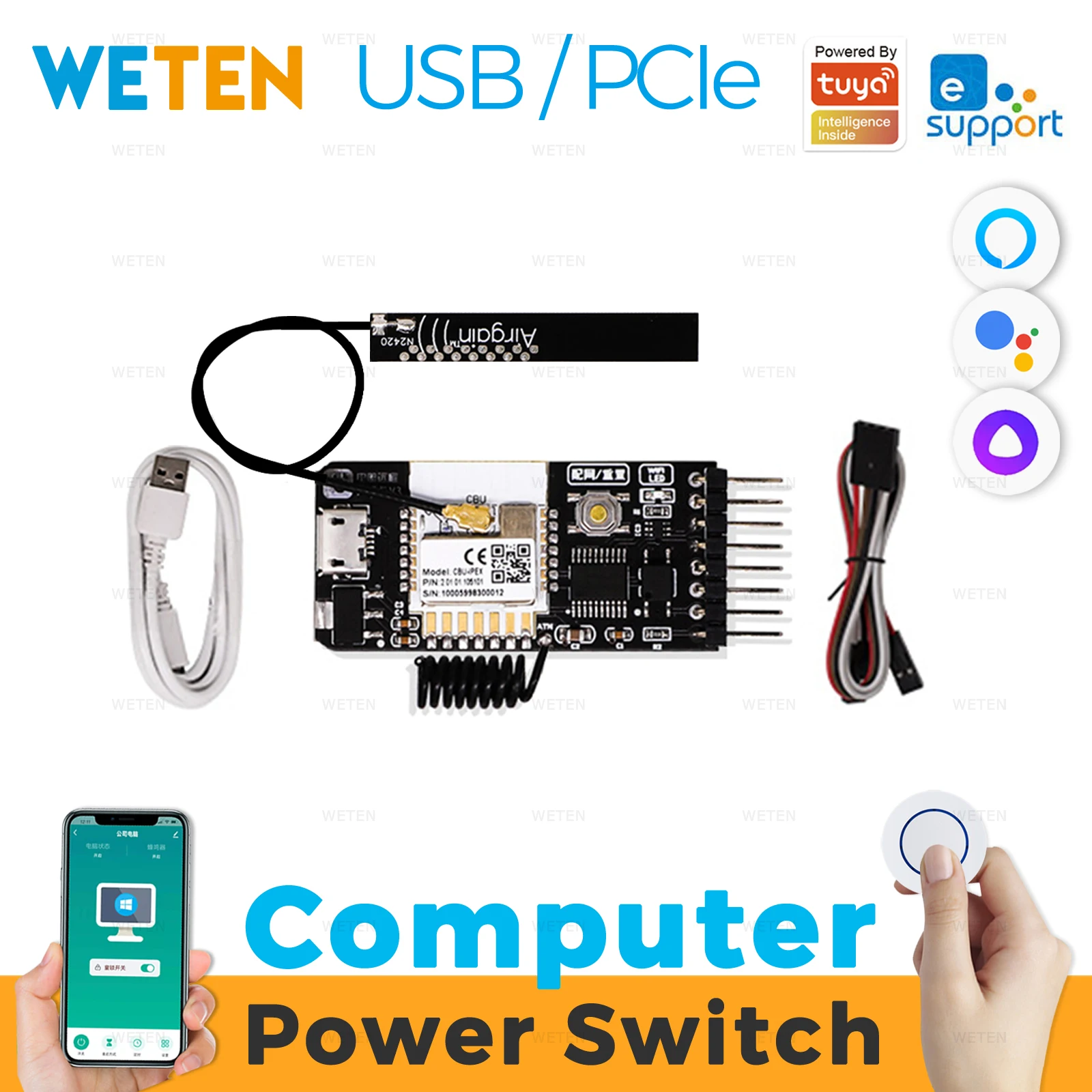 Tuya-eWeLink-Wifi-Computer-Power-Reset-Switch-USB-PCIe-Card-APP-Remote ...