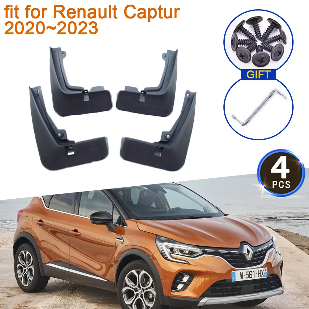 4Pcs for Renault Captur 2020~2023 Mudguards 2021 2022 Anti splash Front Rear Wheel Fender Grade ...