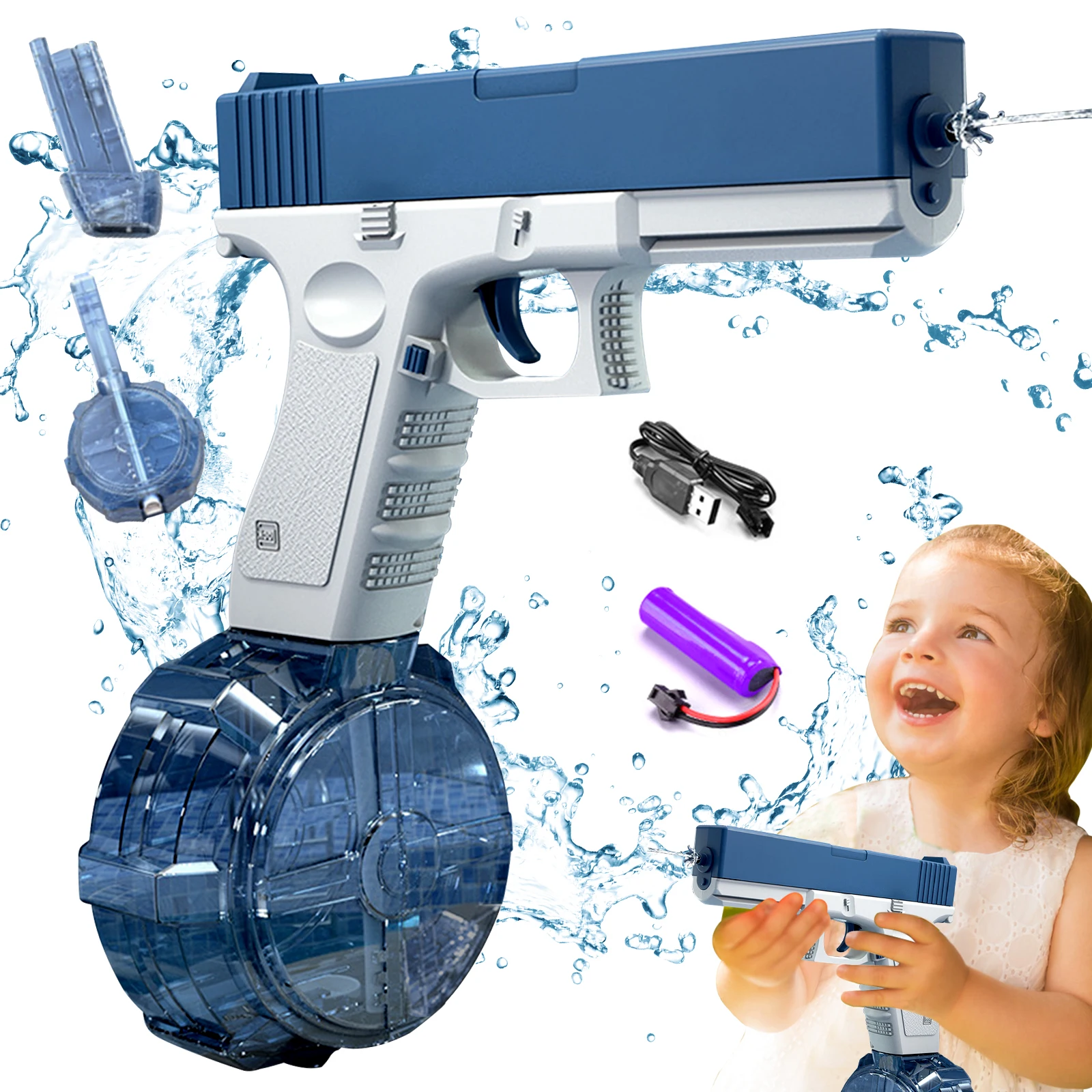 Electric-Water-Shooter-Guns-for-Kids-Portable-Glock-Automatic ...