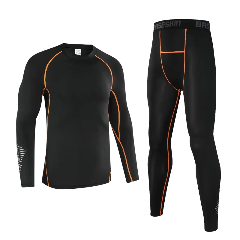 Sports-Set-Two-Piece-Compression-Shirt-Pants-Legging-Top-Men-Children ...