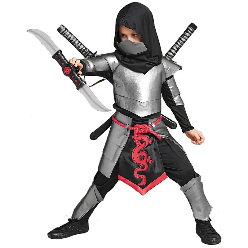 2023-New-Arrival-Child-Dragon-Ninja-Halloween-Cosplay-Silver-Ninja ...