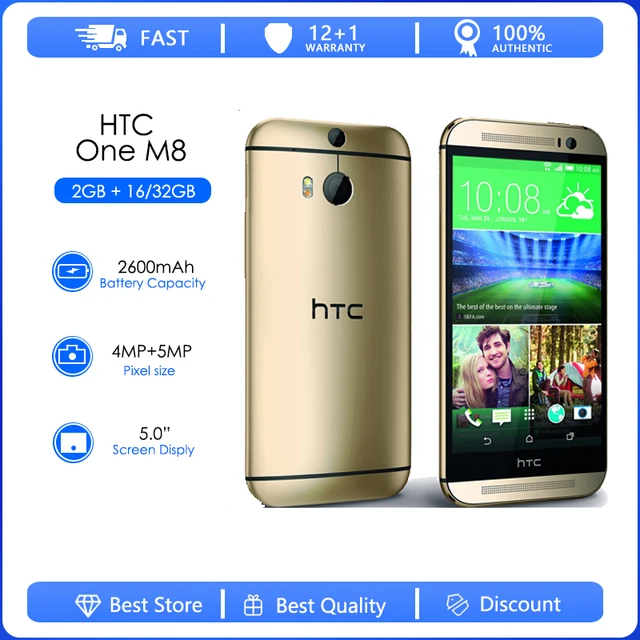 HTC M8 Refurbished-Original GSM/WCDMA/LTE Quad-core RAM 16GB/32GB Cell ...