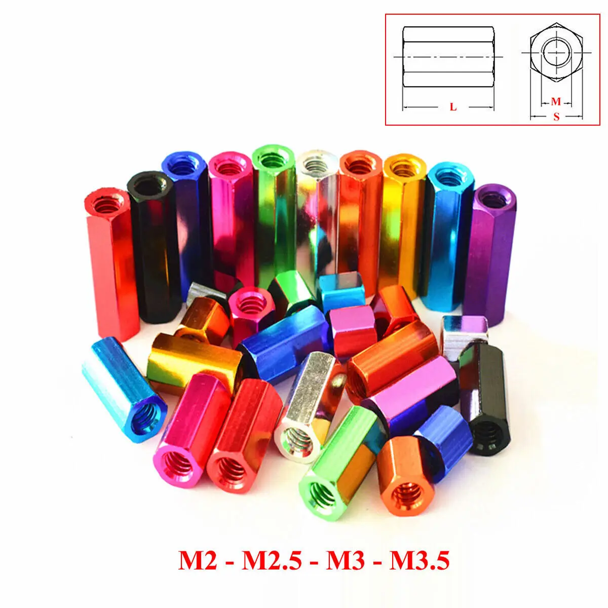 M2-M2-5-M3-M3-5-Aluminum-Alloy-Hex-Standoff-Pillars-Hexagon-Female ...